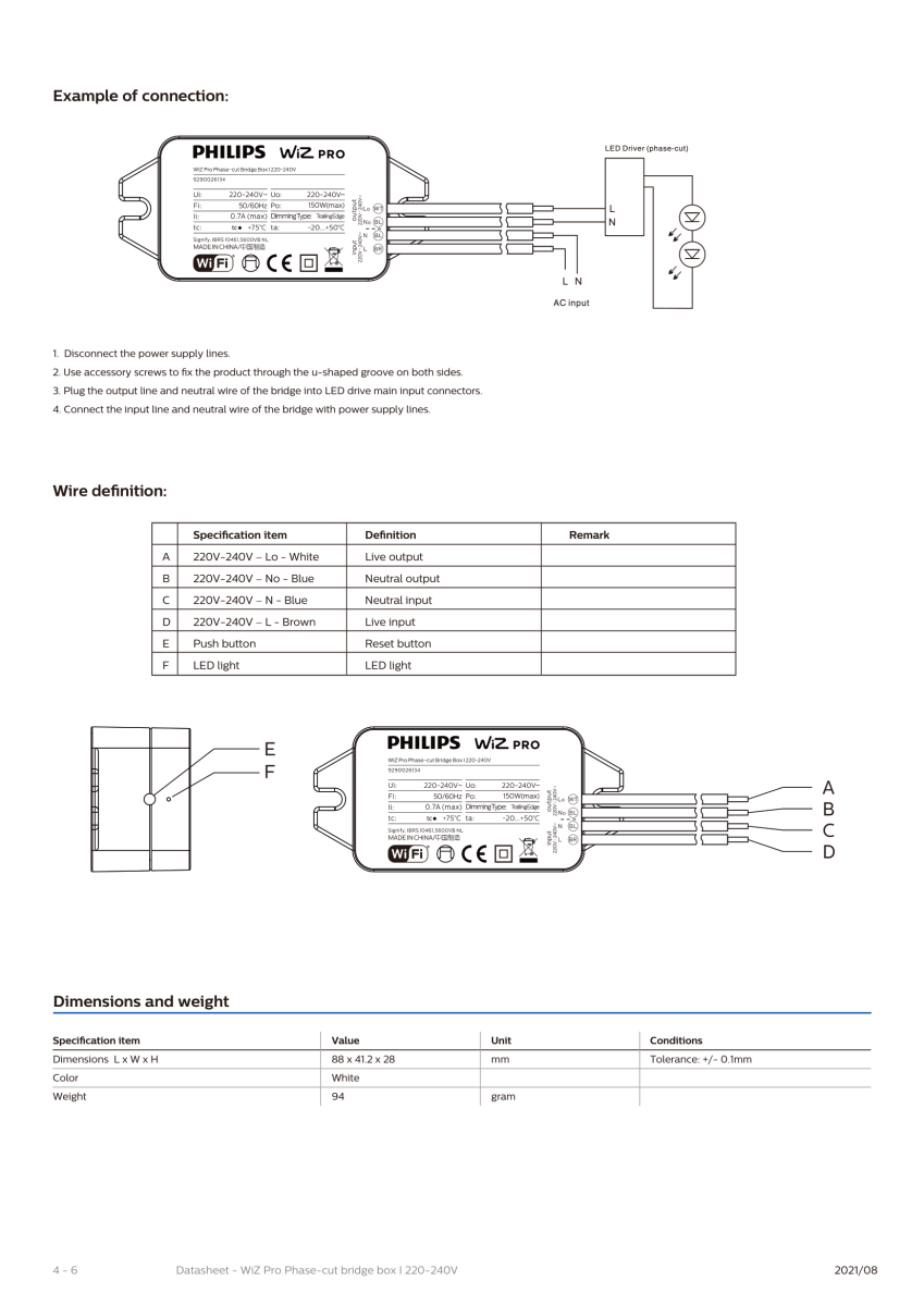 WiZ Pro Phase-cut Bridge Box I 220-240V